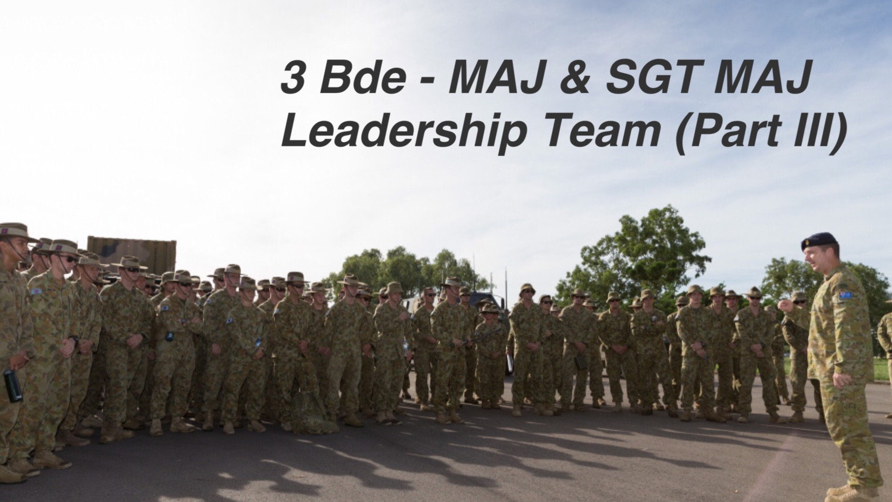 The Major and Sergeant Major Leadership Team (Part III) | The Cove
