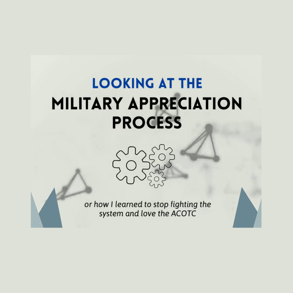 Looking at the Military Appreciation Process | The Cove